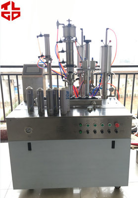 PLC  Control Bag On Valve Aerosol Filling Machine for Cosmetic Spray Evian Bag