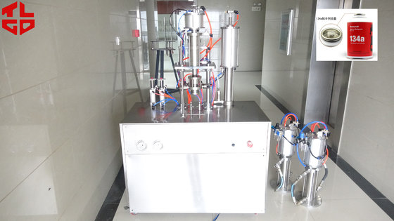 Under Cap Aerosol Spray Filling Machines For Air Conditioner Refrigerant
