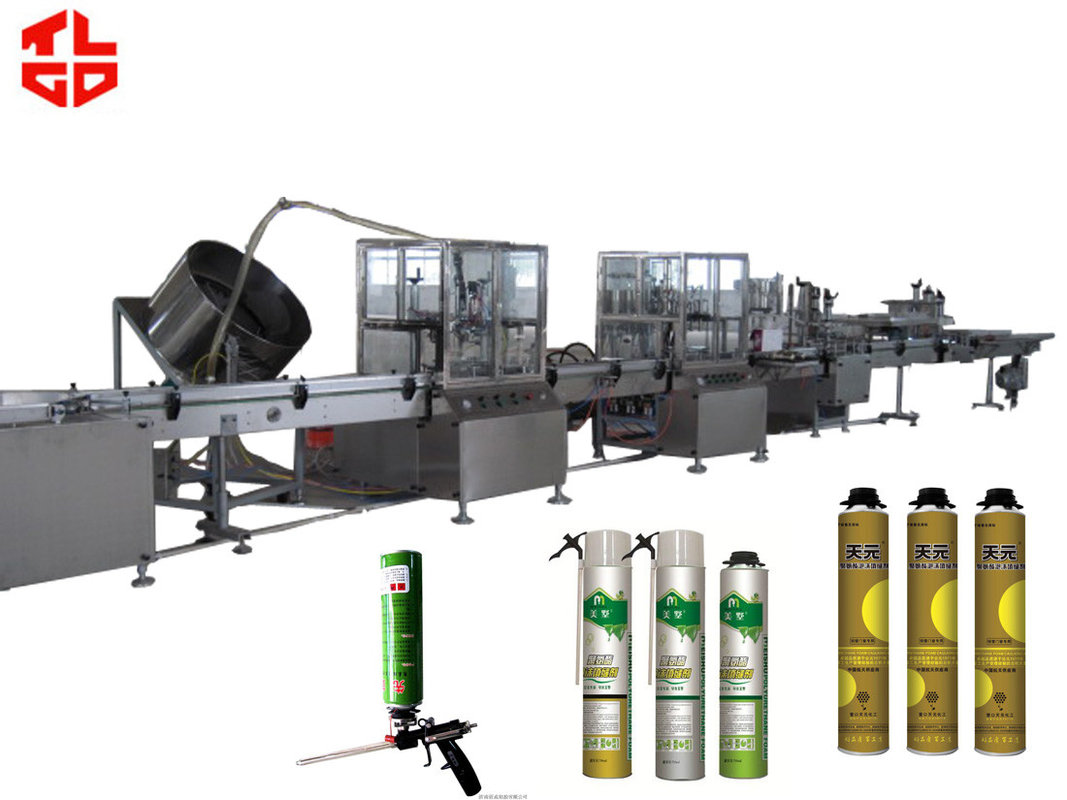 High Speed Aerosol PU Foam Filling Machine Straw Type