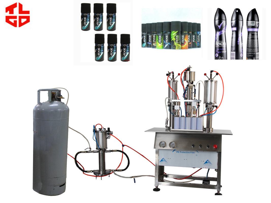3 In 1 Aerosol Body Spray Filling Machine , Deodorant /  Perfume Filling Machine