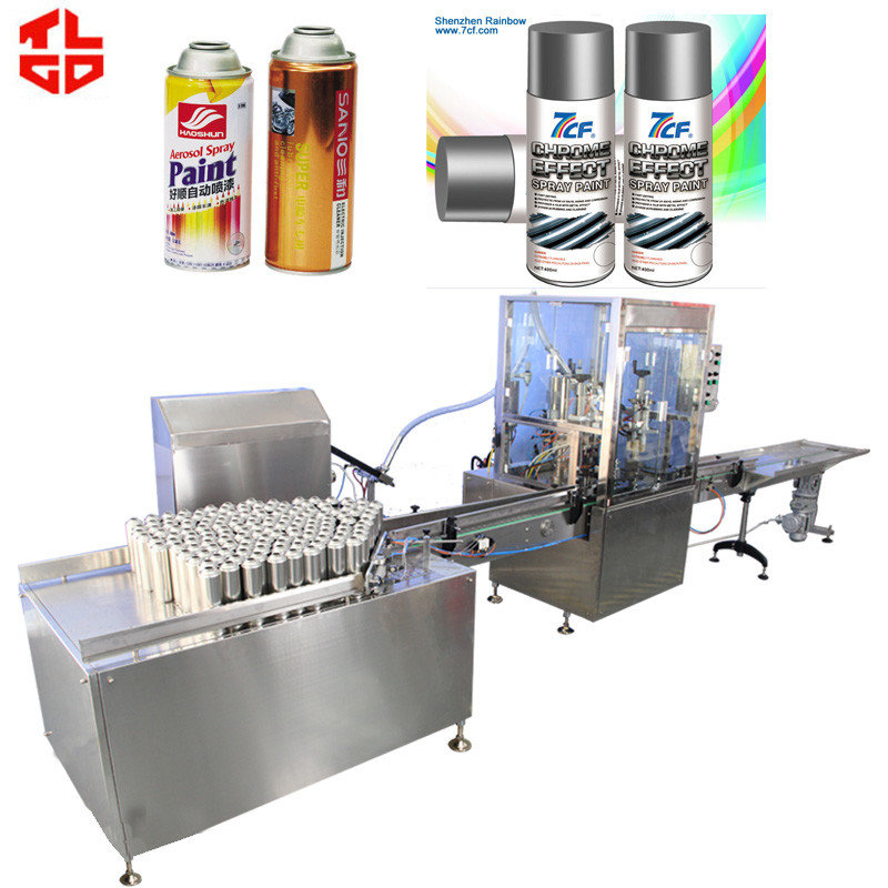 Automatic Spray Paint Can Filling Machine For Organic Spray Paint 2000-3600cans/Hour
