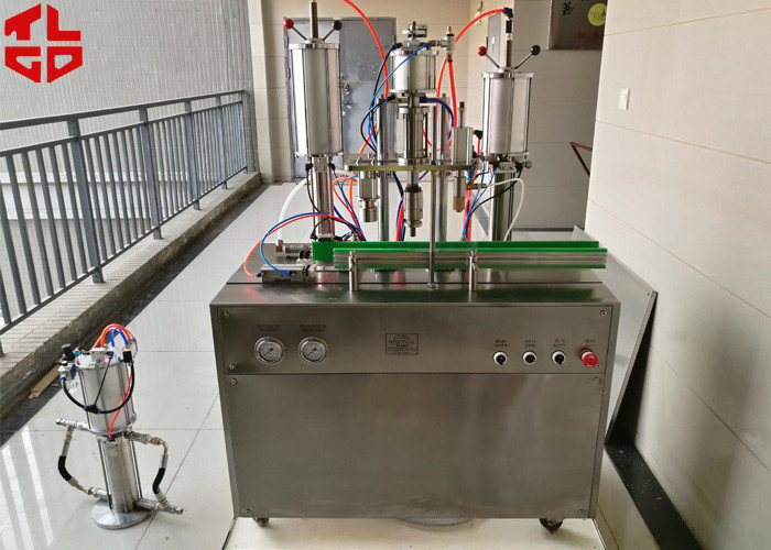 Hair Spray Mousse Aerosol Spray Paint Filling Machine 0.65-1.0mpa Working Pressure