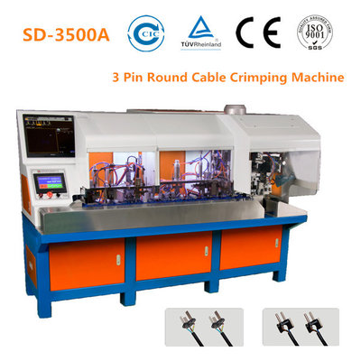 2 Pin Plug Semi Automatic Crimping Machine 24mm Stripping Size 1800 - 2000 PCS/H