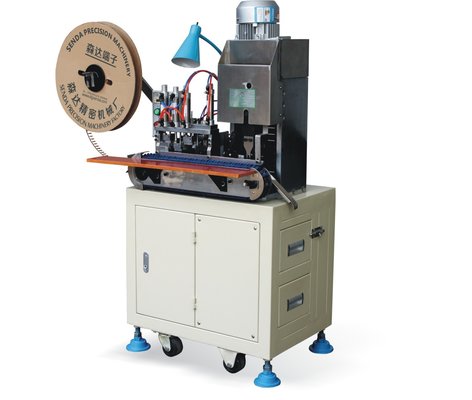 Single End Crimp Auto Connection Terminal Crimping Machine / Wire Processing Machinery