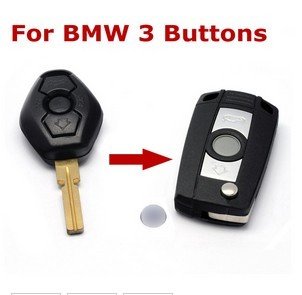 Modified Flip Remote Key Shell 3 Buttons HU58 for BMW