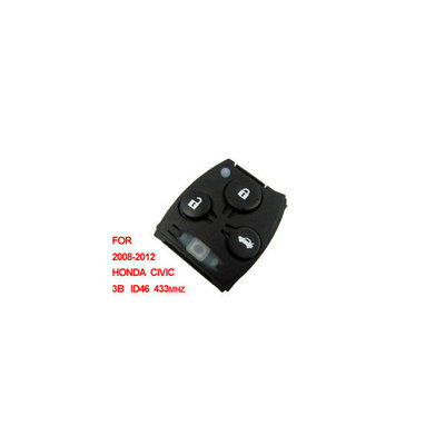 Honda Civic remote 433mhz ID46 3 button (2008-2012)