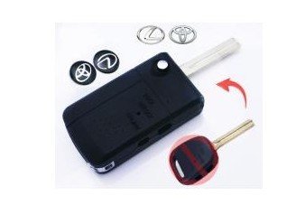 Modified Folding Remote Key Shell Side 2 Button For Toyota