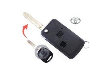 Modified Folding Remote Key Shell 2 Button For Toyota Prado