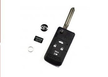 Ultra-small 4 Buttons Flip Remote Key Shell for Toyota Camry