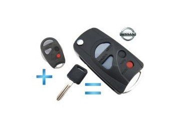 Modified Folding Remote Key Shell 4 Button For Nissan CEFIRO A33