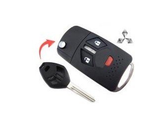 Modified Remote Key Shell 2+1 Button For Mitsubish