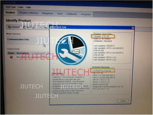 VTT 2.01 Volvo Vcads Pro 3.01 PTT 2.01 Engine Diagnostic Software