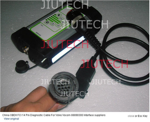 OBDII FCI 14 Pin Diagnostic Cable For Volvo Vocom 88890300 Interface