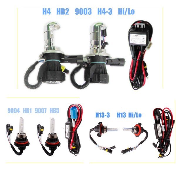 H4 H13 9004 9007 9008 12V Xenon Lights For Cars / 35 W AC HID Kit Bi-Xenon