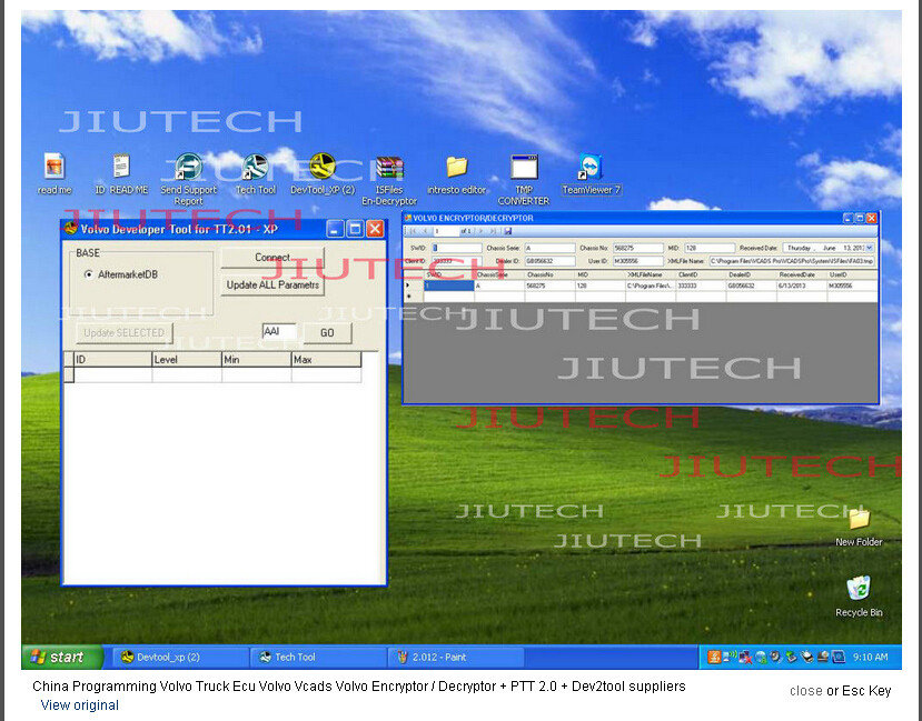 Programming Volvo Truck Ecu Volvo Vcads Volvo Encryptor / Decryptor + PTT 2.0 + Dev2tool