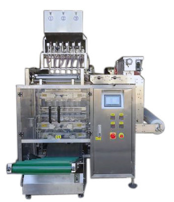 China 8 Lanes Automatic Liquid Packing Machine For  Water / Detergent , 3 / 4 Sides Seal Type supplier