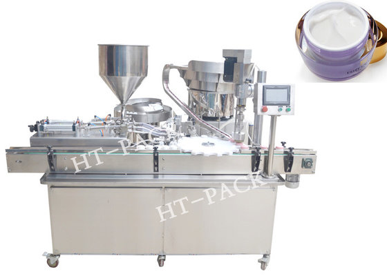 Automatic Ointment / Hand Cream Cosmetic Filling Machine Line 20-80 Bottles/Min supplier