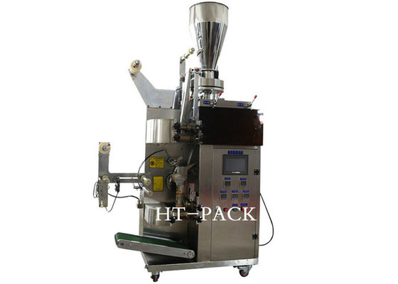 3 Side Hot Seal Automatic Tea Packaging Machine With Thread / Label , CE ROHS Standard supplier