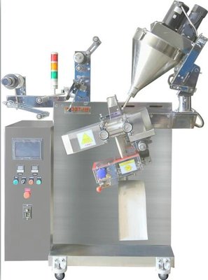 Horizontal Twin Sachet Automatic Powder Packing Machine With PLC Control , 3 Sides Seal supplier