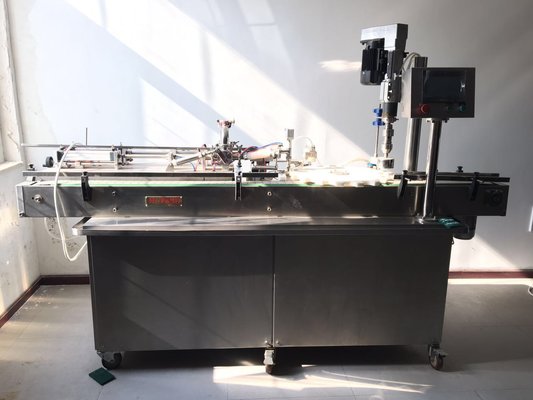 PLC Control Cream Filling Machine , Automatic Filling and Capping Machine for Different Bottle supplier