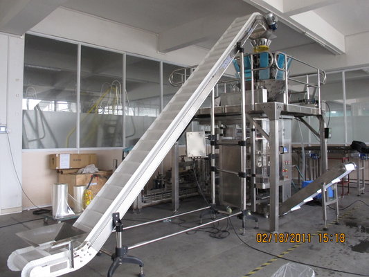 Stainless Steel Nuts Crispy Automatic Packaging Machine with Feeding Elevator supplier
