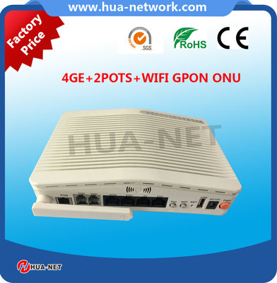HZW-G804-FW GPON ONT 4GE 2POTS WIFI GPON ONU with factory price