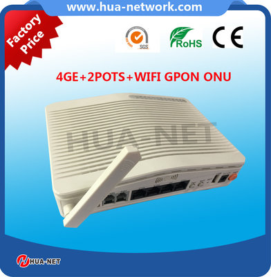 HZW-G804-FW GPON ONT 4GE 2POTS WIFI GPON ONU with factory price