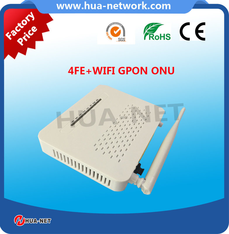 HZW-G804-W 1GE 4FE+WIFI GPON ONU with power-off alarm function  on promotion