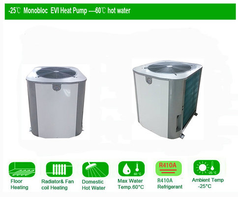 High Cop Evi Heat Pump For House Heating with Intelligent Microprocessor