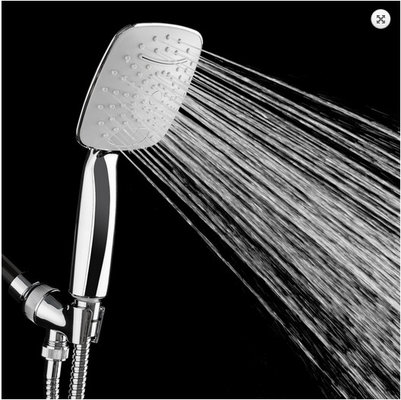 Silver Hand Held Multi Function Shower Head  To Increase Water Pressure For Bathing