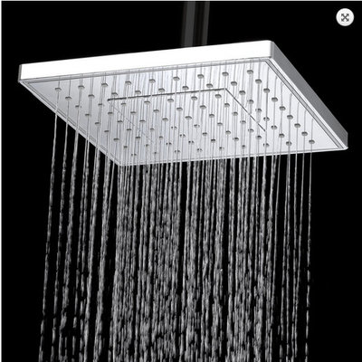 8 Inch Waterfall Shower Head Ceiling Mount , Hotel Silver Large Rain Head Shower