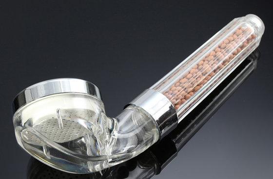 Hand Held Negative Ions Shower Head , Water Purifier Filtered Shower Head For SPA