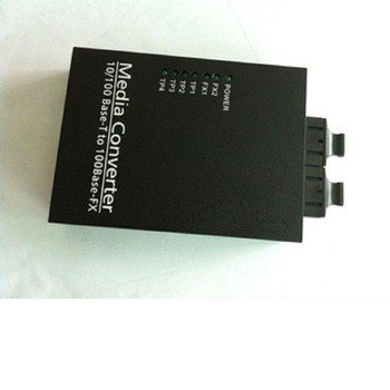 Fiber Media Converter with 2 fiber ports + 4 10/100M Ethernet ports 20KM