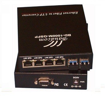 6 Port Gigabit SFP Media Converter 4 x GE UTP port to 2 x GE SFP port