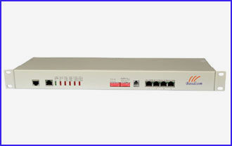 16 E1 + 4 gigabit Ethernet over fiber multiplexer with dual fiber 20km