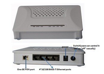 1 PON port + 4*10/100BASE-T Ethernet ports GEPON ONU for FTTH FTTO FTTB