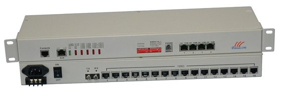 16 E1 PDH Fiber Multiplexer 1+1 fiber protection dual fiber or WDM up to 120Km
