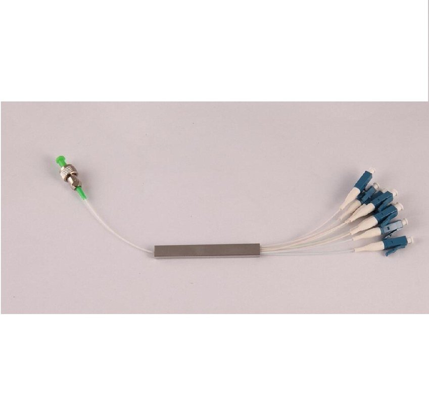 steel pipe Mini type Planar Lightwave Circuit 1X8  fiber optic PLC Splitter