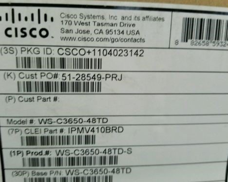 Original new cisco switch WS-C3650-48TD-L