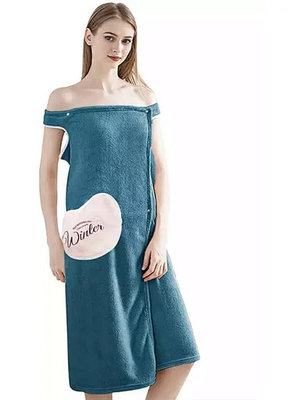 Flourish OEM Super Soft Microfiber Wearable Towel Bath Towel Bathrobe