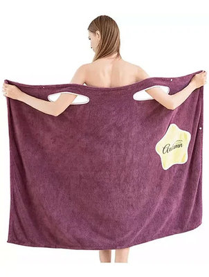 Flourish OEM Super Soft Microfiber Wearable Towel Bath Towel Bathrobe