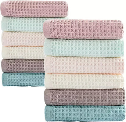 High Absorbent Kitchen Clean Towel Cotton Waffle Weave Drying Towel