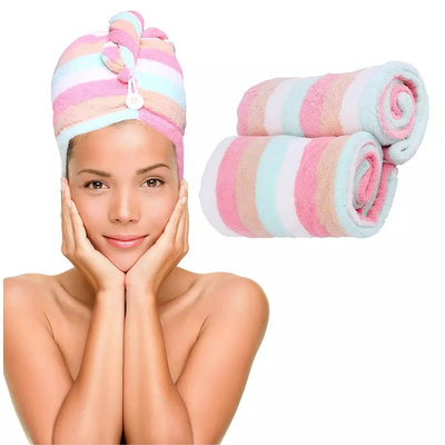 Soft Microfiber Head Wrap Quick Drying Super Absorbent Hair Towel