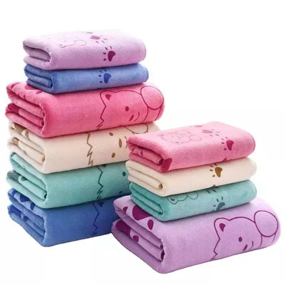 Multipurpose Cotton Bath Towel Sets Super Water Absorption Printed Microfiber