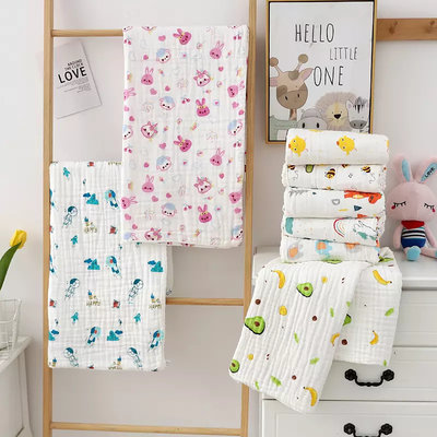 Comfortable 100% Muslin Rose Double Deck Gauze Newborn Bath Towel