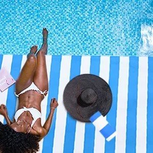 Super Absorbent Soft Striped Bath Towel 70*140cm Cotton Microfiber Swim Towel