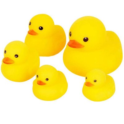 Mini Baby Bath Water Toy Voice Duck Yellow Rubber Duck Costume