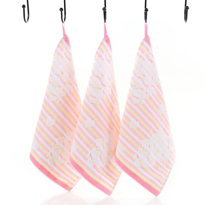 QUICK DRY Jacquard Fabric 100% Cotton Soft Water Absorbent Square Baby Towel