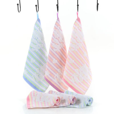 QUICK DRY Jacquard Fabric 100% Cotton Soft Water Absorbent Square Baby Towel