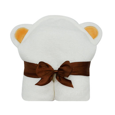 Nature Organic Bamboo Fiber Newborn Bath Towel Hooded  With Bear Ear
